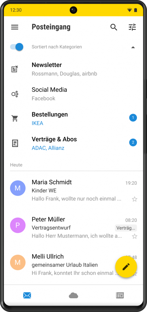 Neues WEB.DE App-Design vereinfacht Postfach-Management